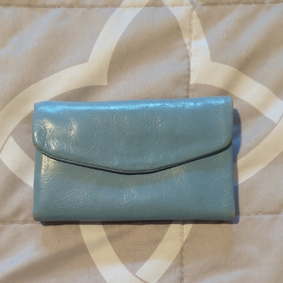 HOBO | Bags | Hobo Light Blue Leather Wallet | Poshmark